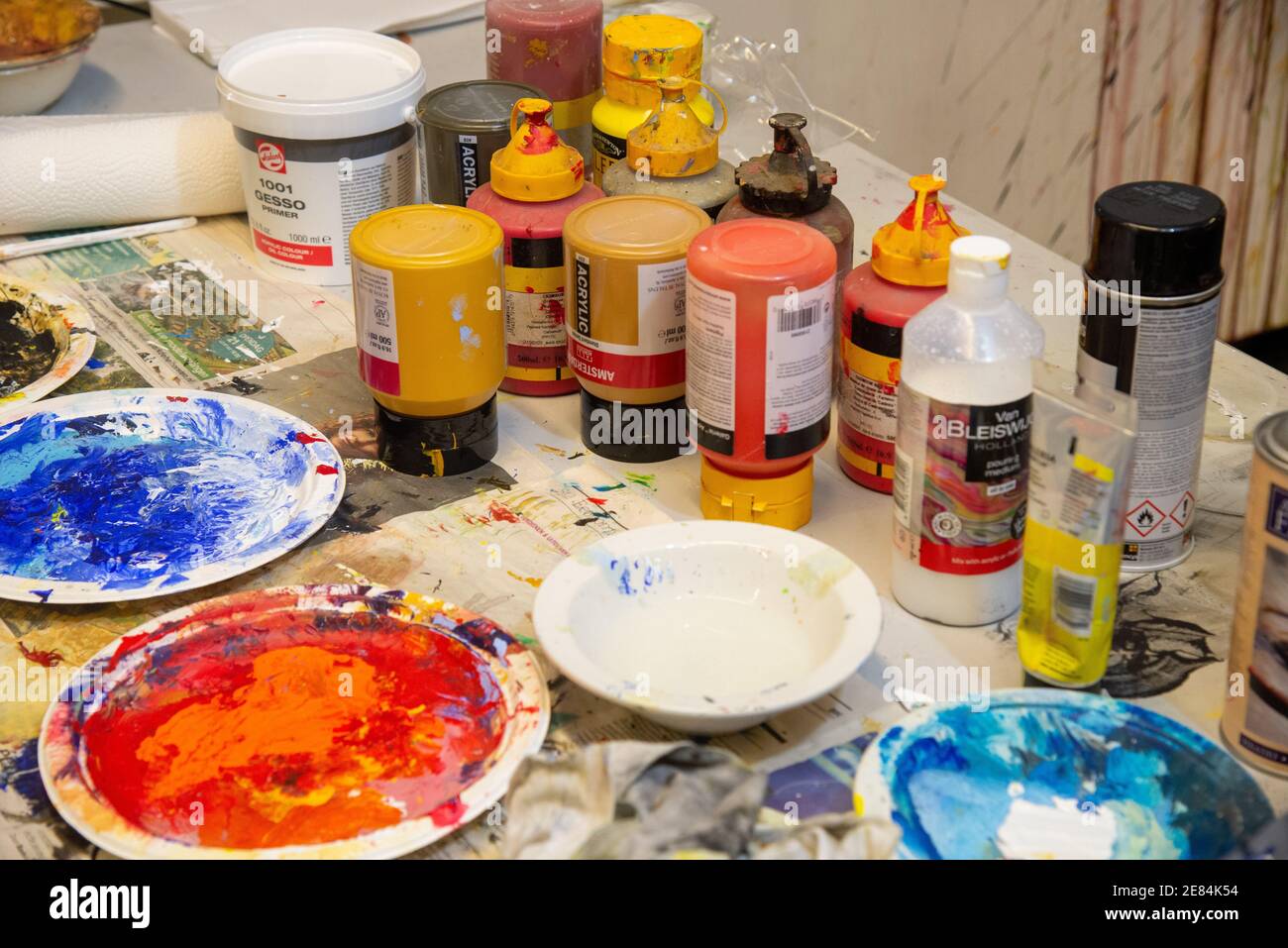 inside a artist studio in Holland Stock Photo - Alamy