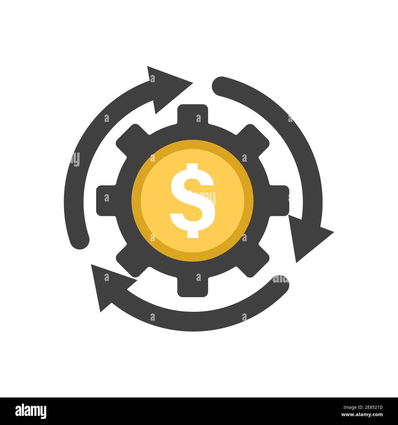 Money gear system icon hi-res stock photography and images - Alamy