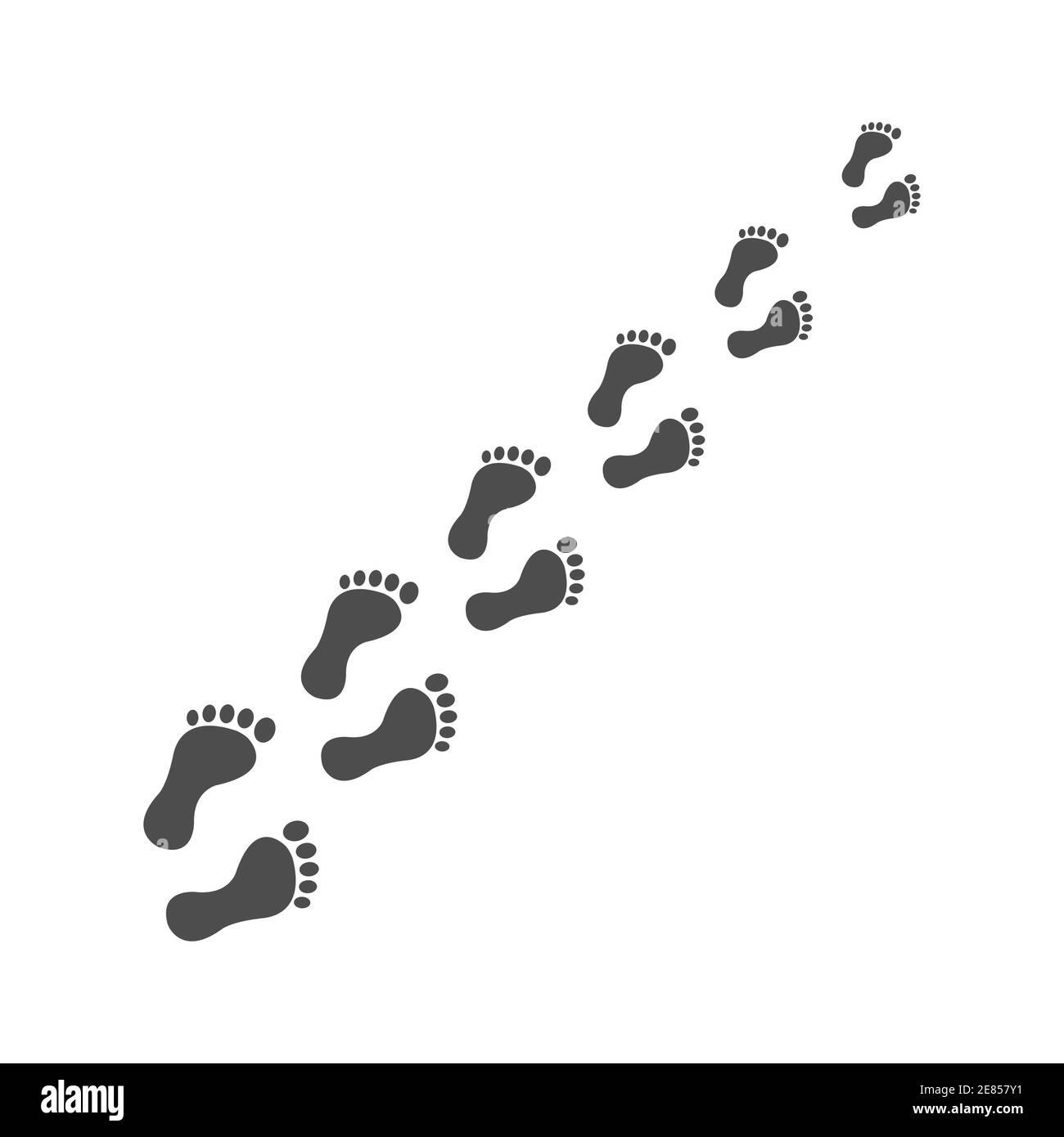 Human footsteps walking silhouette. People foot trail. Vector isolated ...