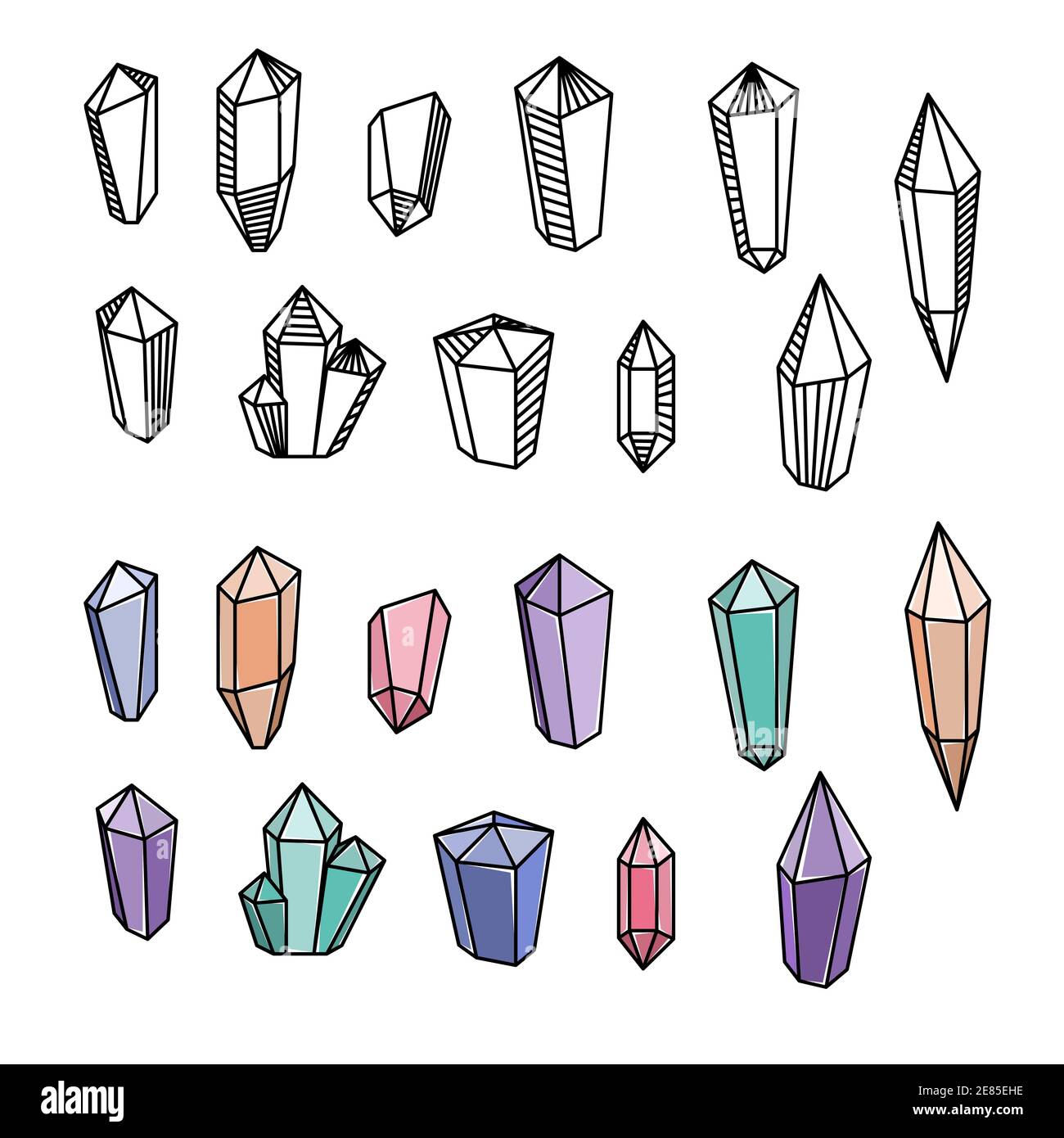 Crystals Stock Vector Images - Alamy