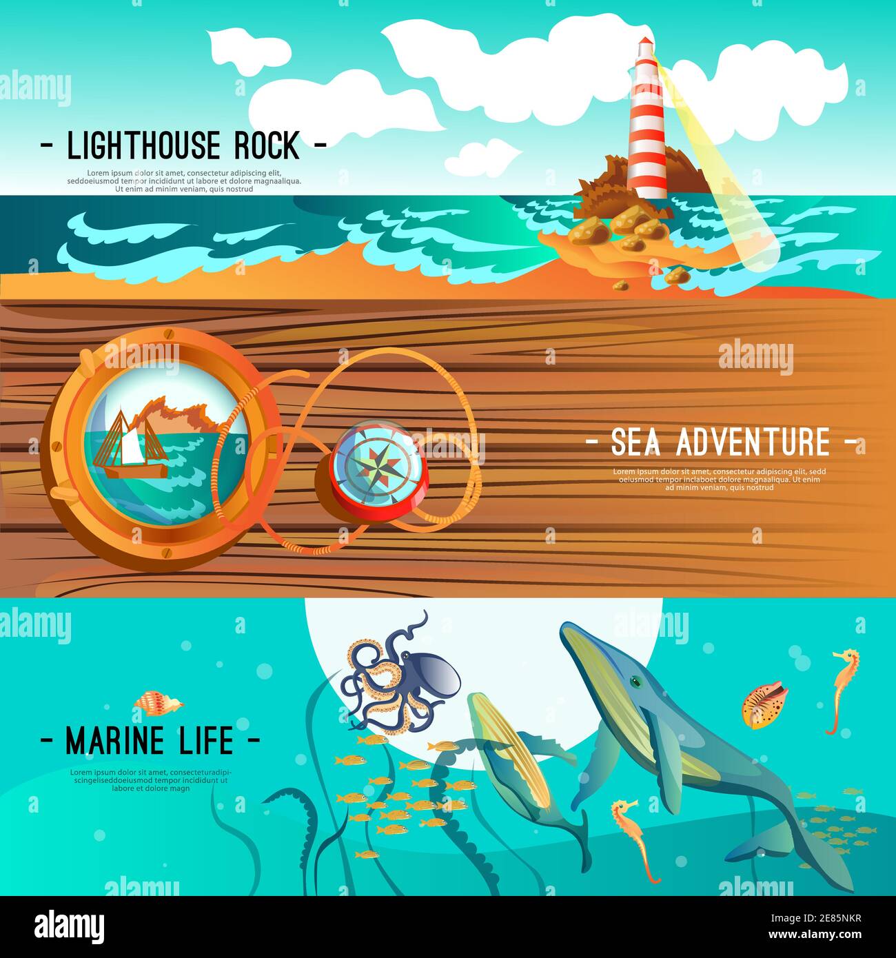 Star fish and marine rope Stock Vector Images - Alamy