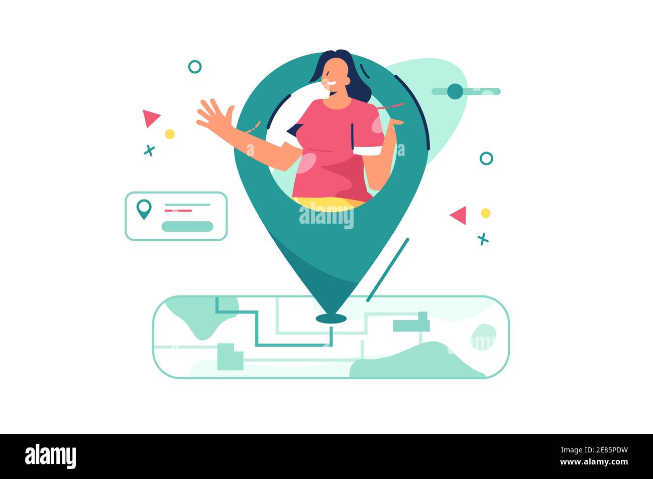 Map pin current location hi-res stock photography and images - Alamy