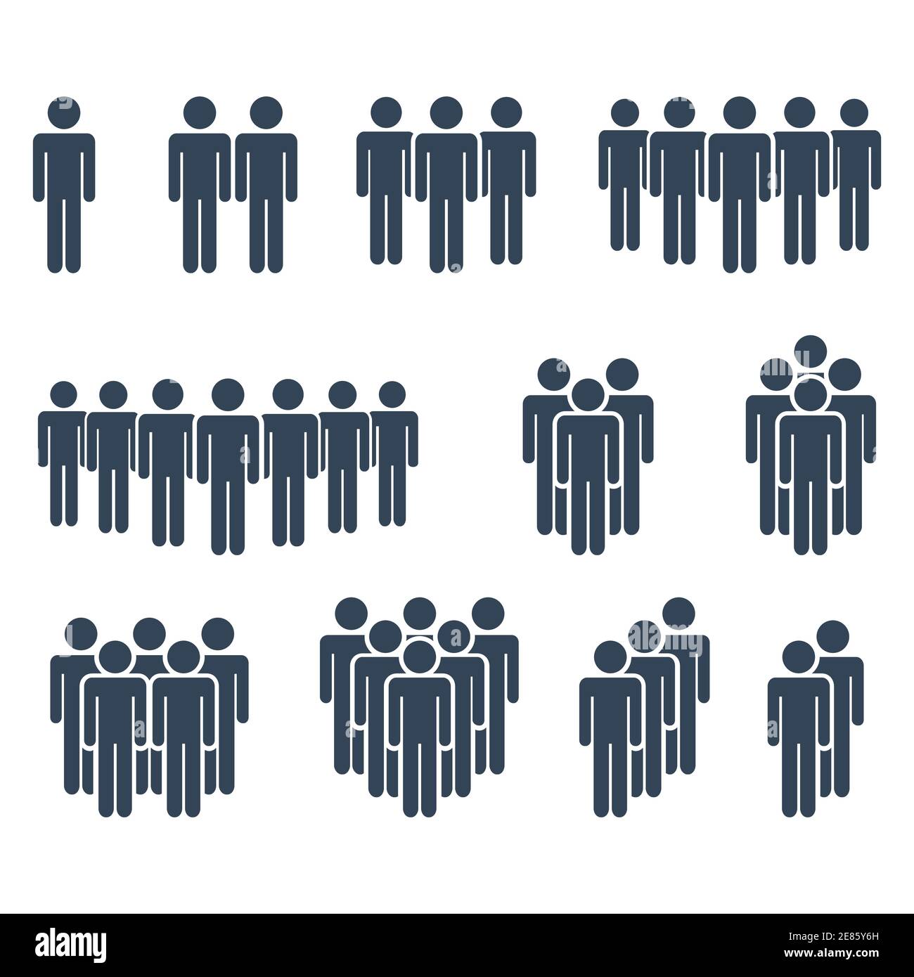 People icon set. Avoid crowds human concept. Business teamwork vector ...