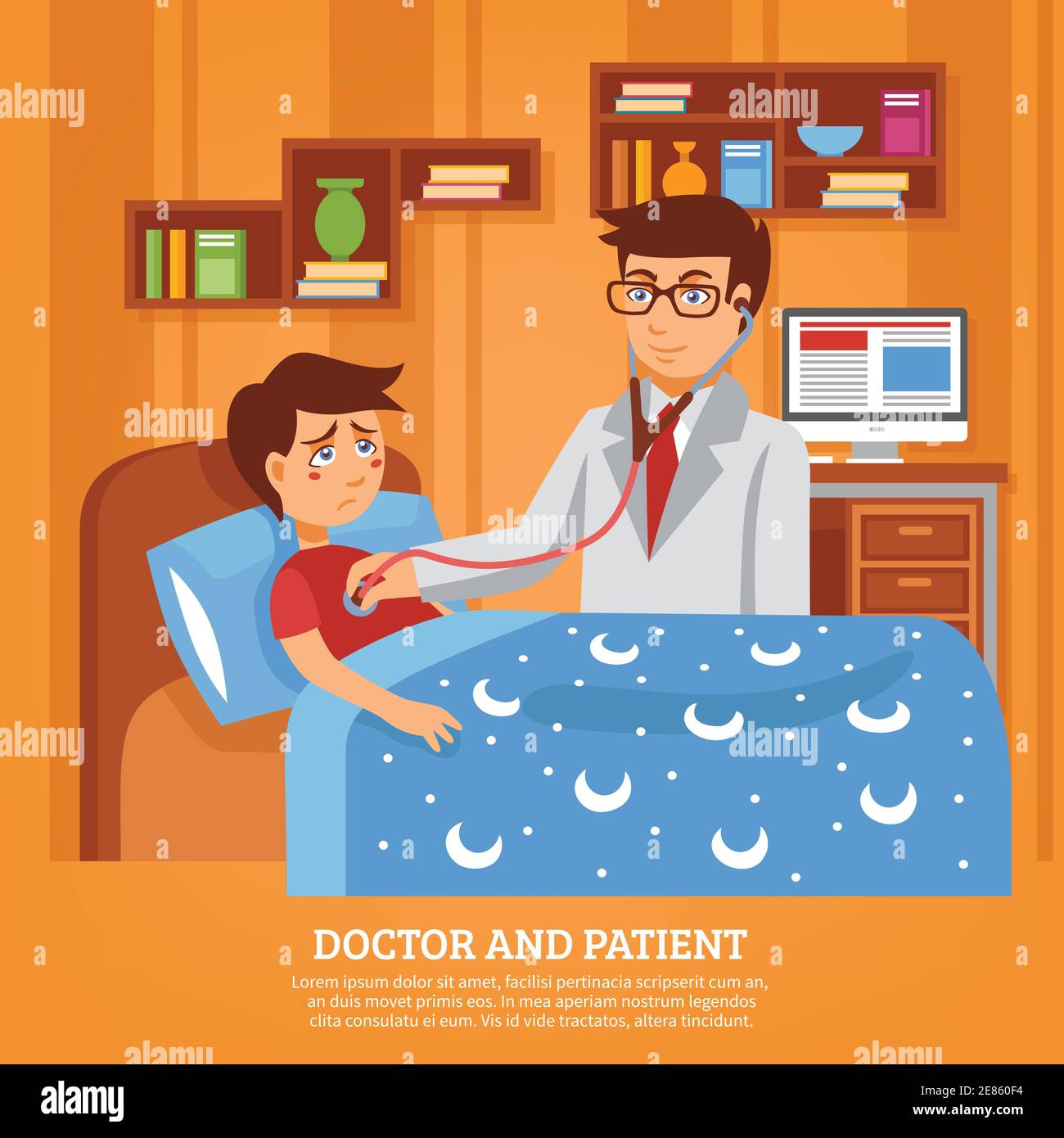 Doctor, home visit Stock Vector Images - Alamy