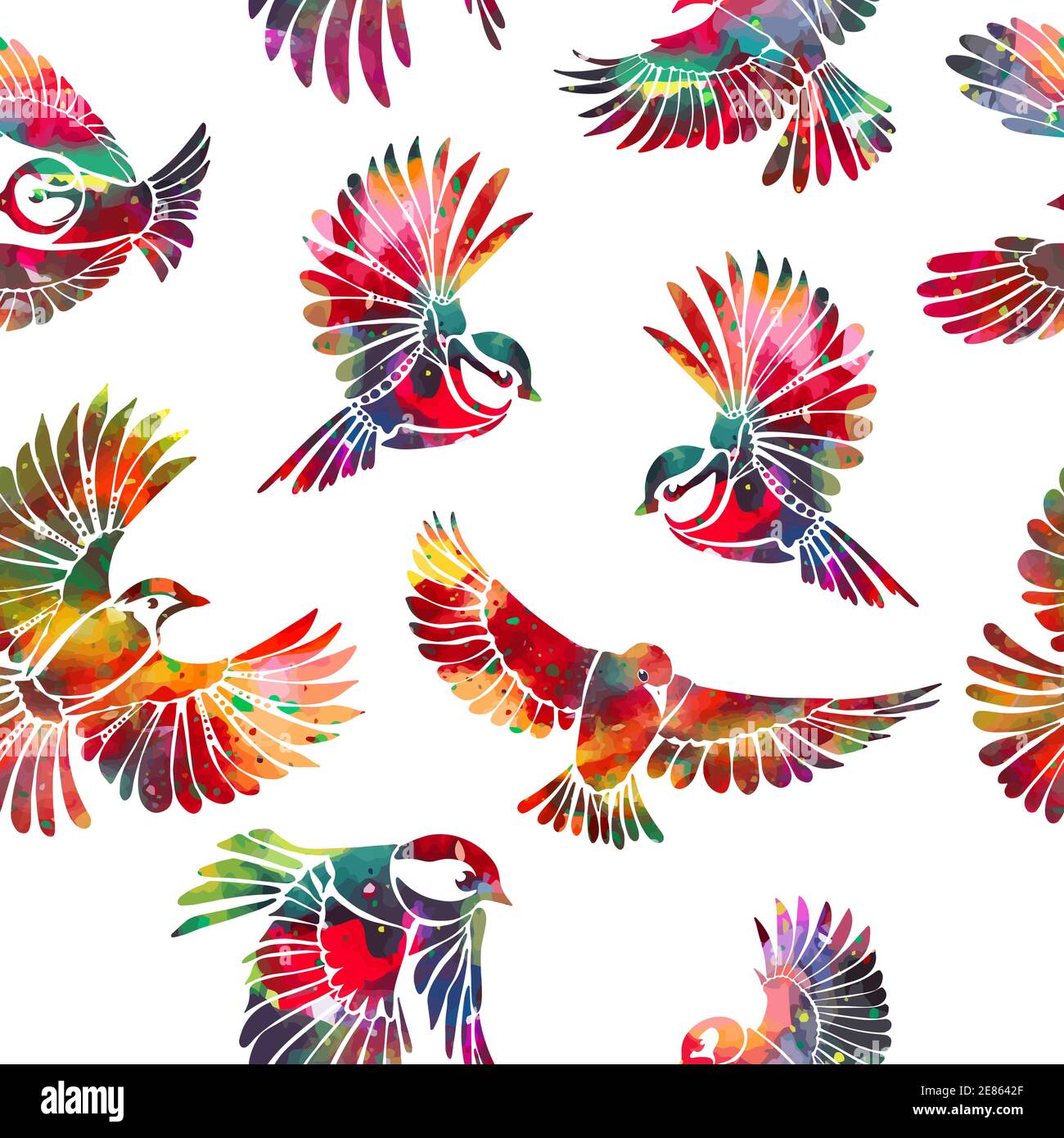 The seamless background of the pigeons. Vector illustration Stock ...