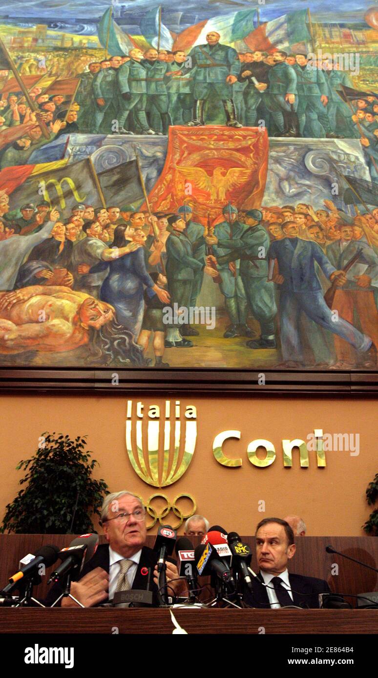 The headquarters of benito mussolini in rome hi-res stock photography ...