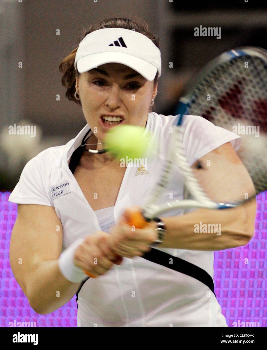 Martina hingis switzerland returns ball hi-res stock photography and ...
