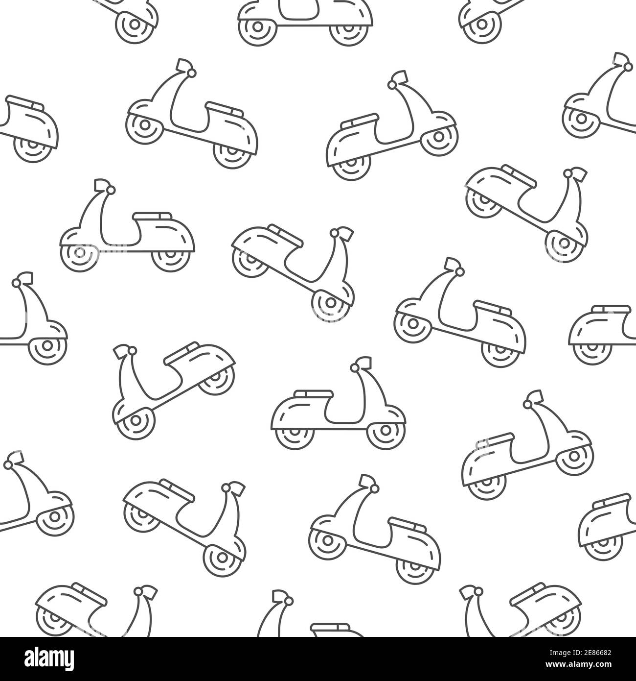 Scooters seamless vector pattern. Motorcycle white background. Vector ...