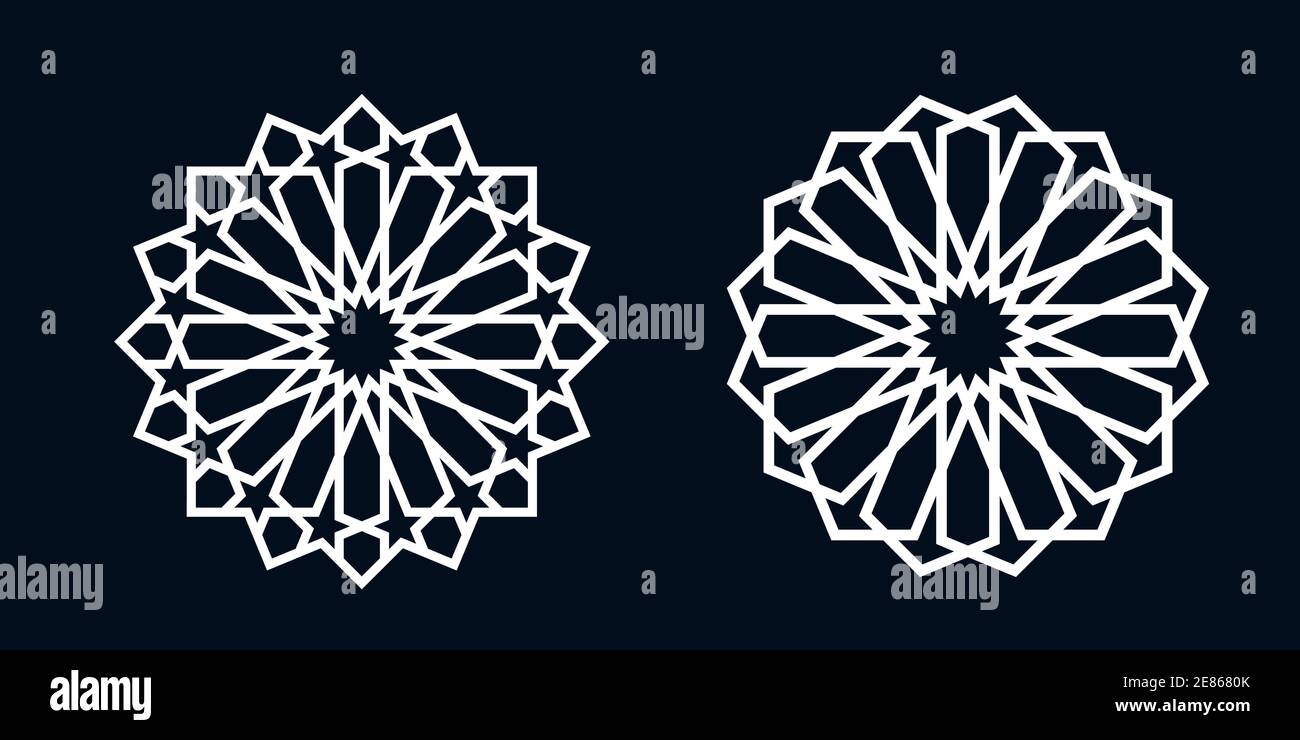 Set of templates of Islamic pattern for laser cutting or paper cut ...