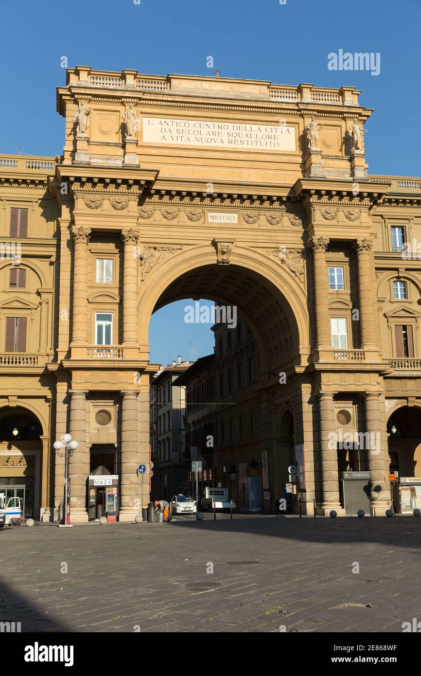 Florence, Italy The Arcone, or Triumphal Arch at Piazza della ...