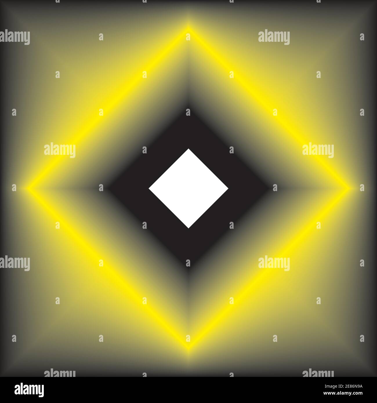 Black to yellow to black blended diamond frame on transparent ...