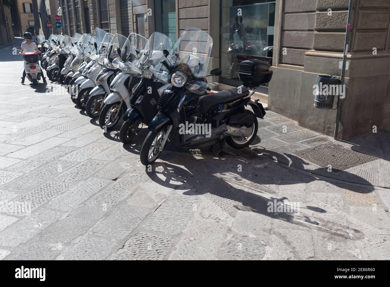 Florence, Italy Parking Area for Scooters and Mopeds Stock Photo - Alamy