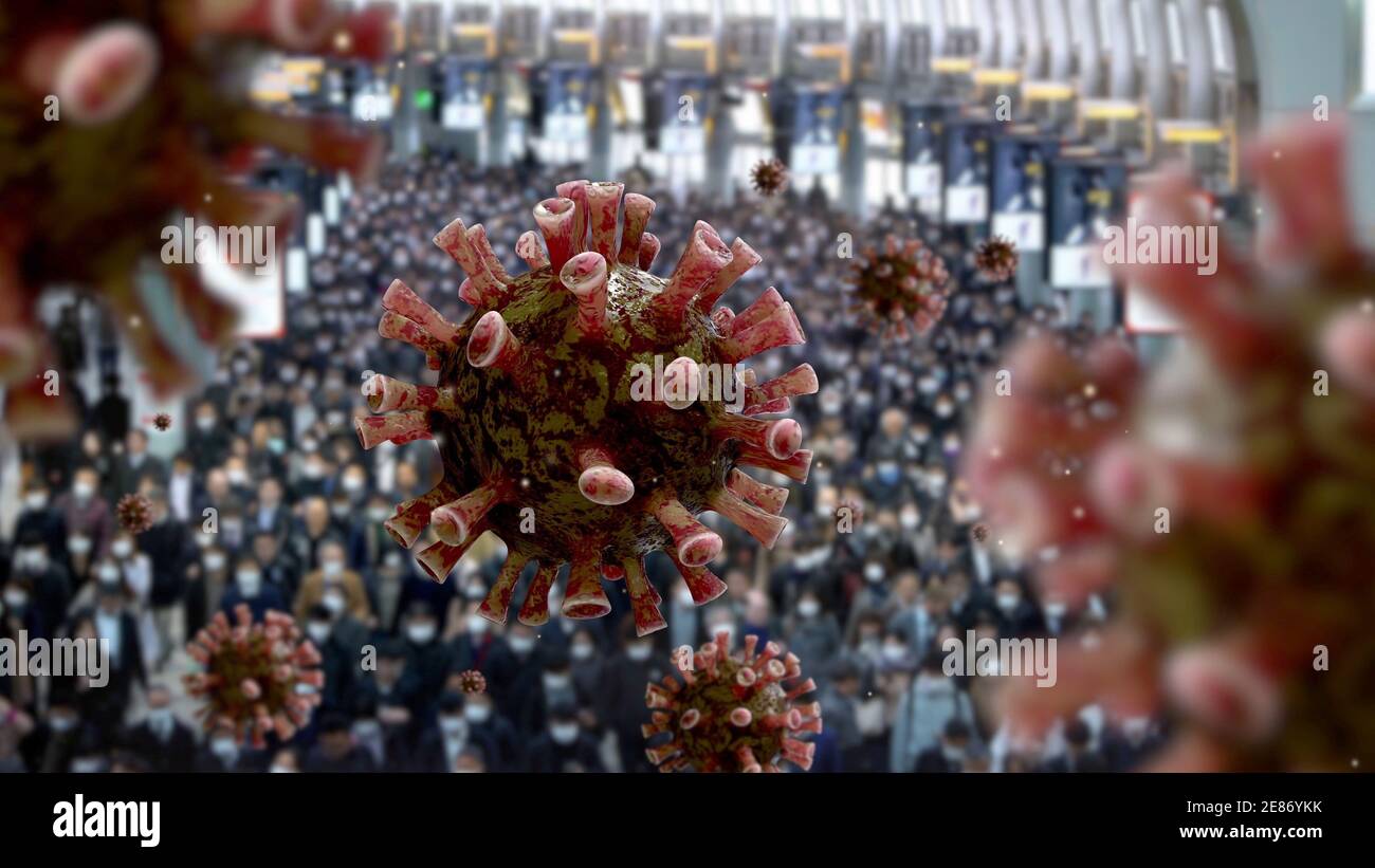 Japanese mask commuter hi-res stock photography and images - Alamy