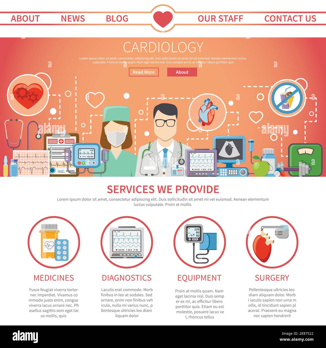 Cardiology center Stock Vector Images - Alamy