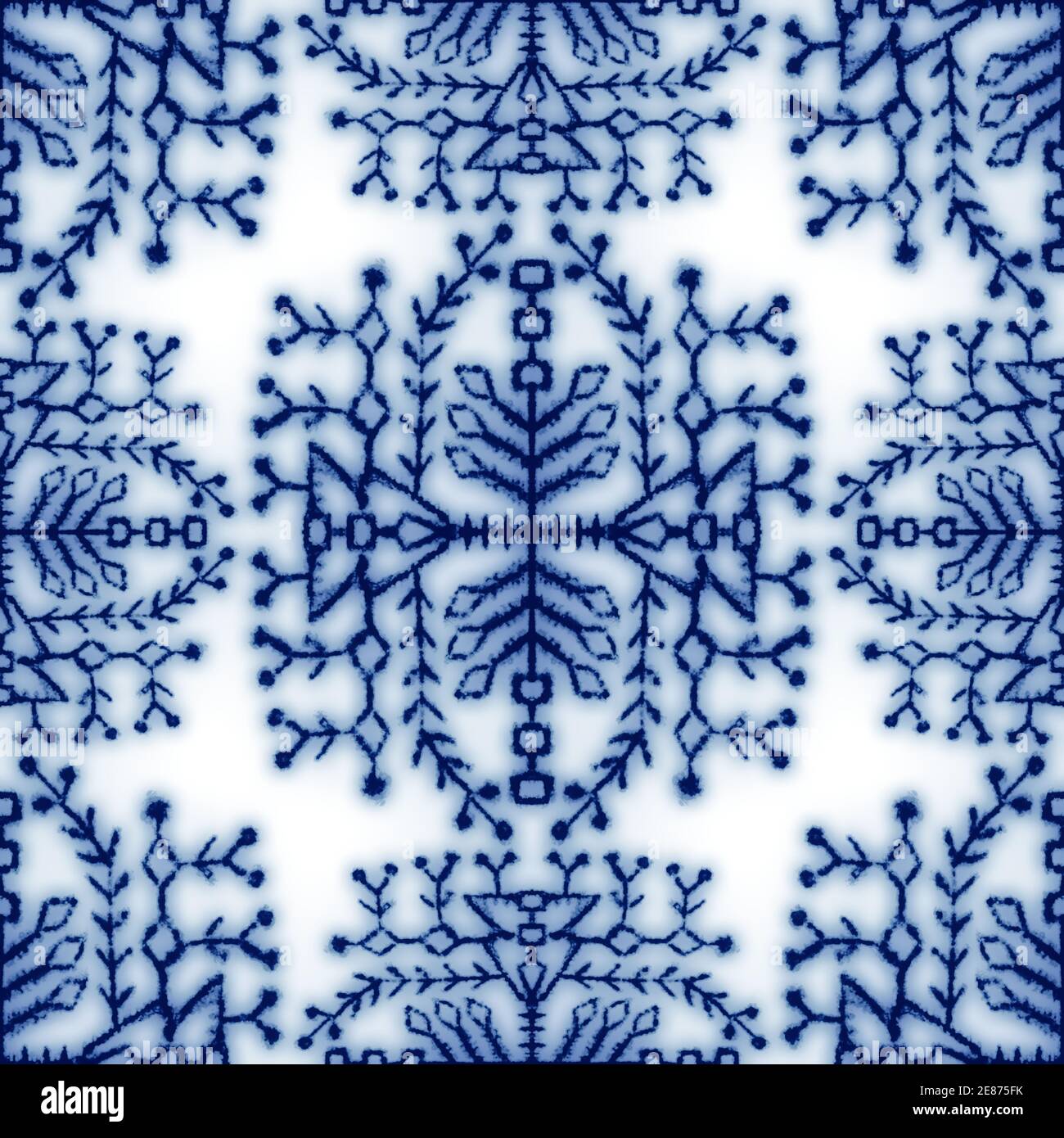 Seamless classic blue and white ceramic design Stock Photo - Alamy