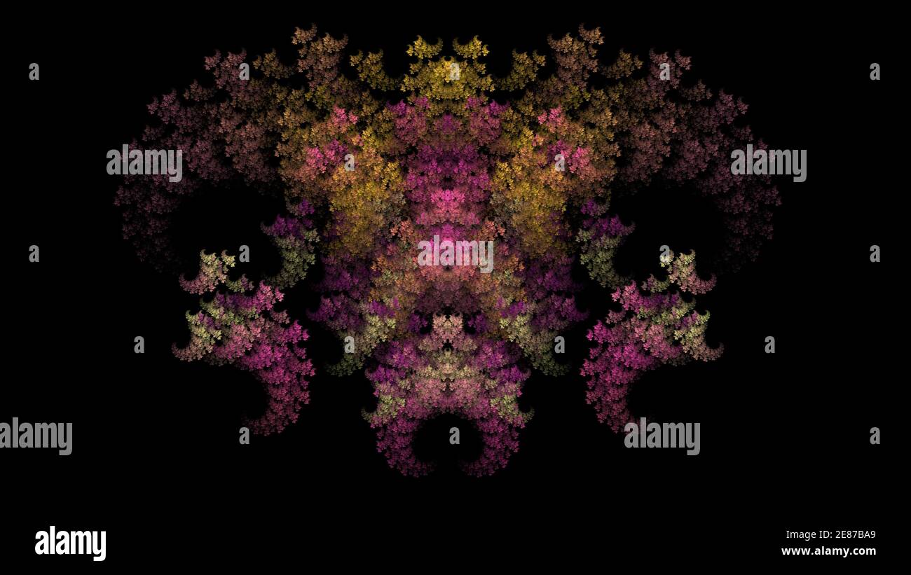 Pink and purple fractals shaped like a tree Stock Photo - Alamy
