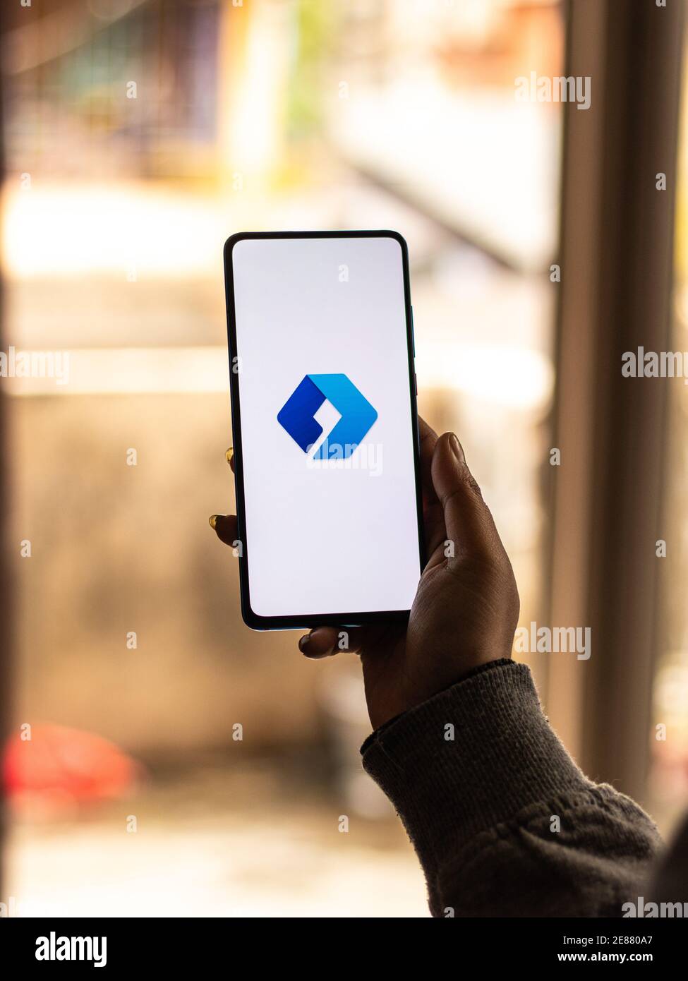 Assam, india - January 31, 2021 : Microsoft Launcher logo on phone ...