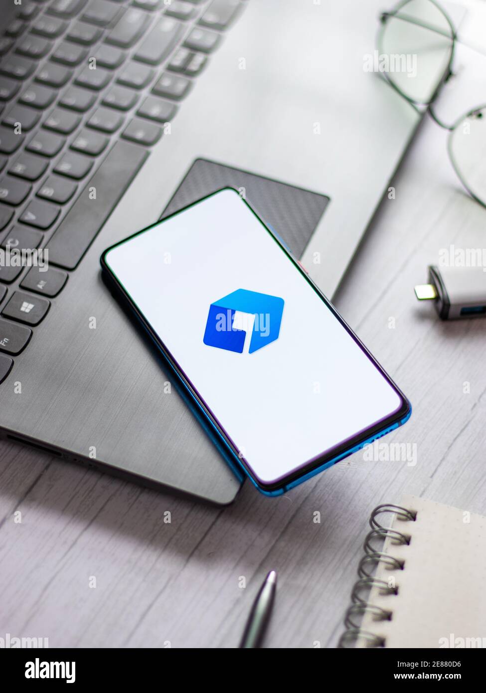 Assam, india - January 31, 2021 : Microsoft Launcher logo on phone ...