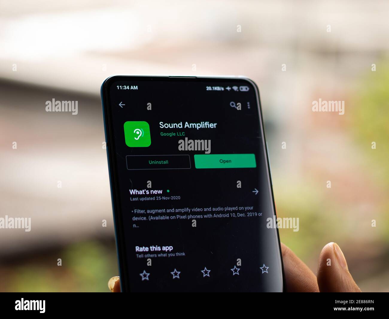 Assam, india - January 31, 2021 : Google Sound Amplifier logo on phone ...