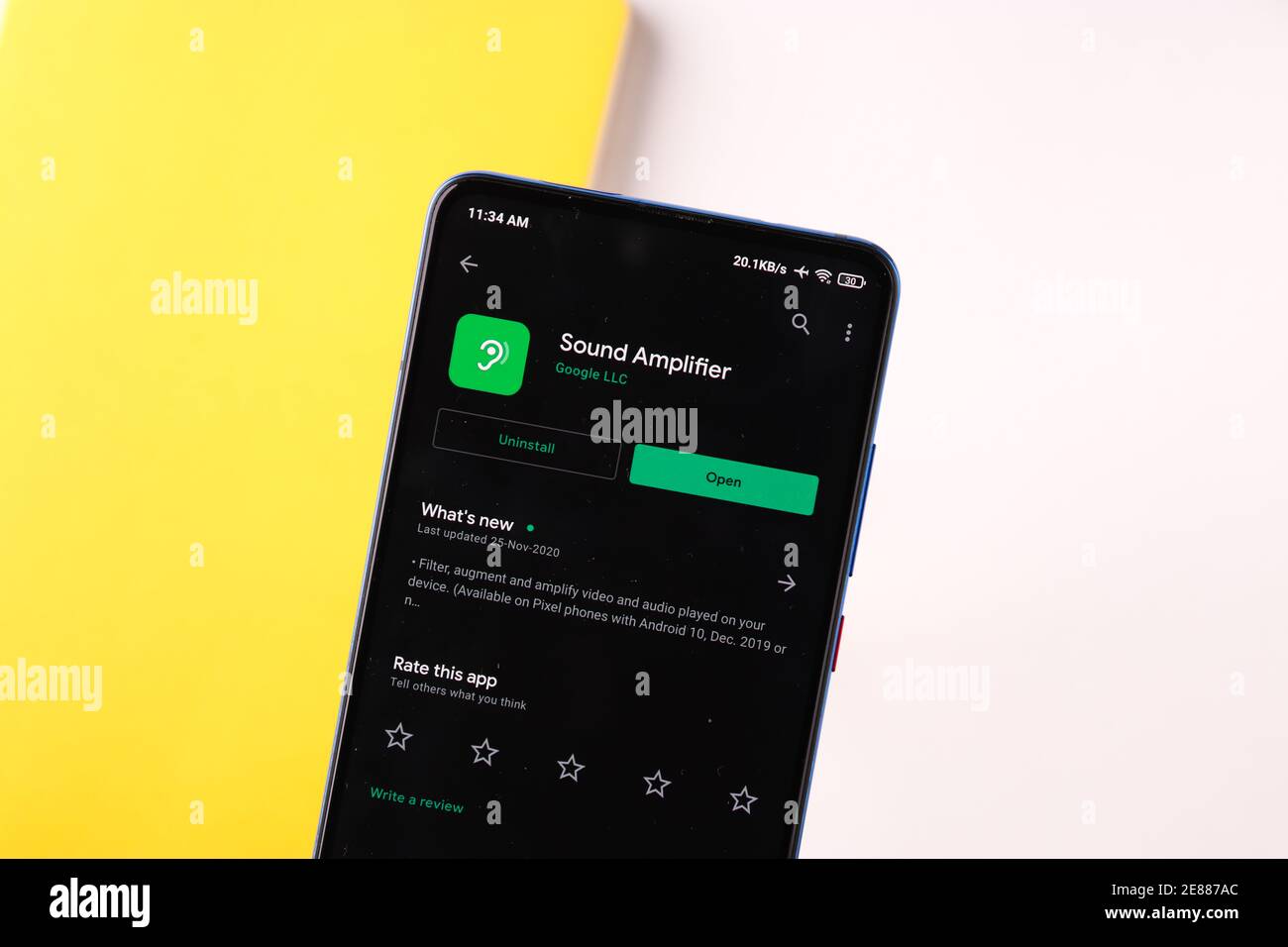 Assam, india - January 31, 2021 : Google Sound Amplifier logo on phone ...