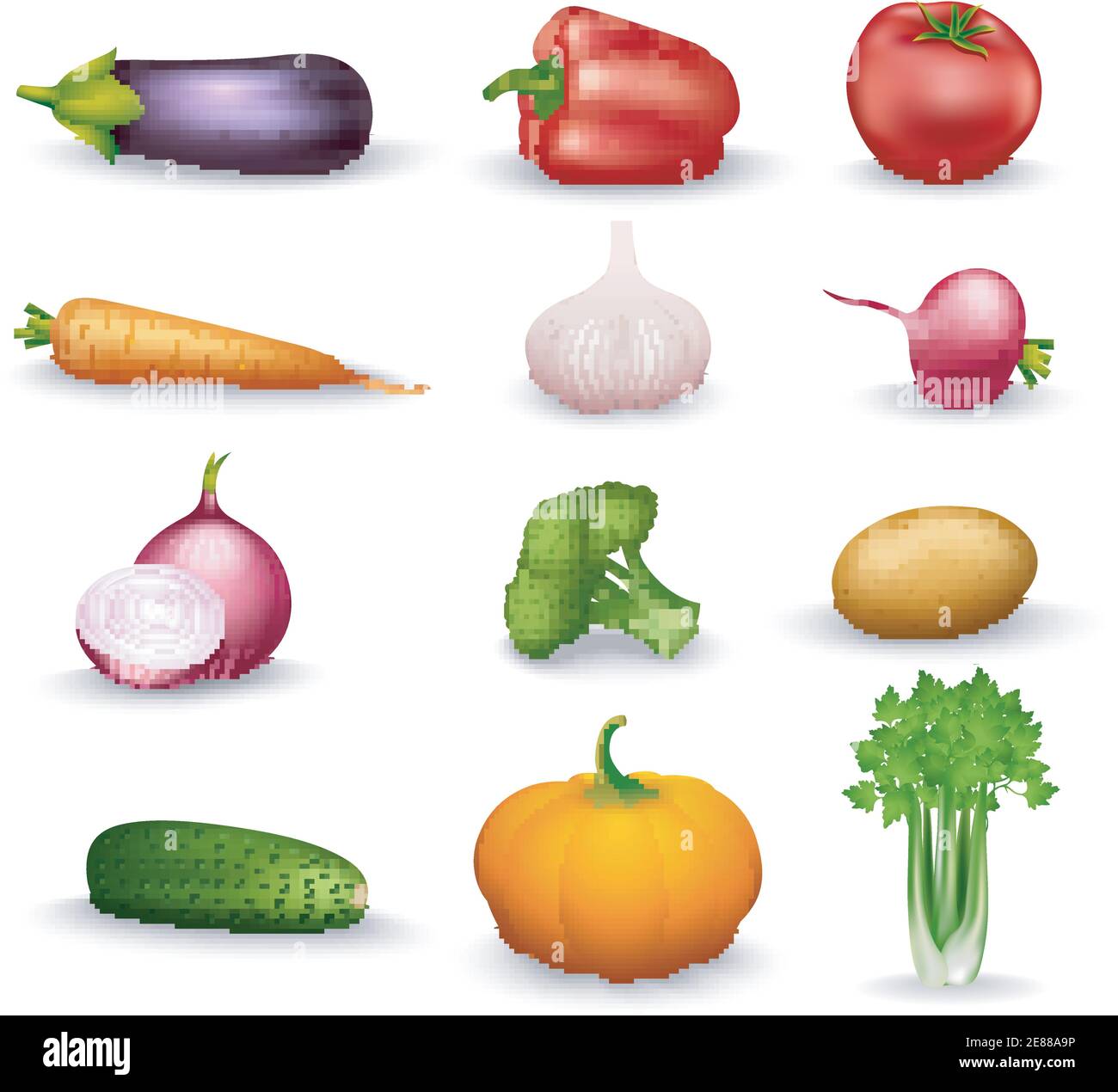 Red onion garlic parsley Stock Vector Images - Alamy