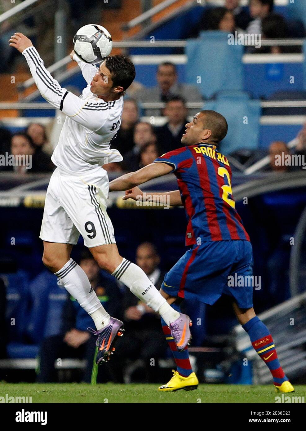 Real madrids cristiano ronaldo jumps hi-res stock photography and ...