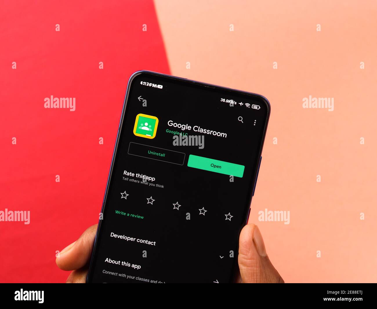 Assam, india - January 31, 2021 : Google Classroom logo on phone screen ...