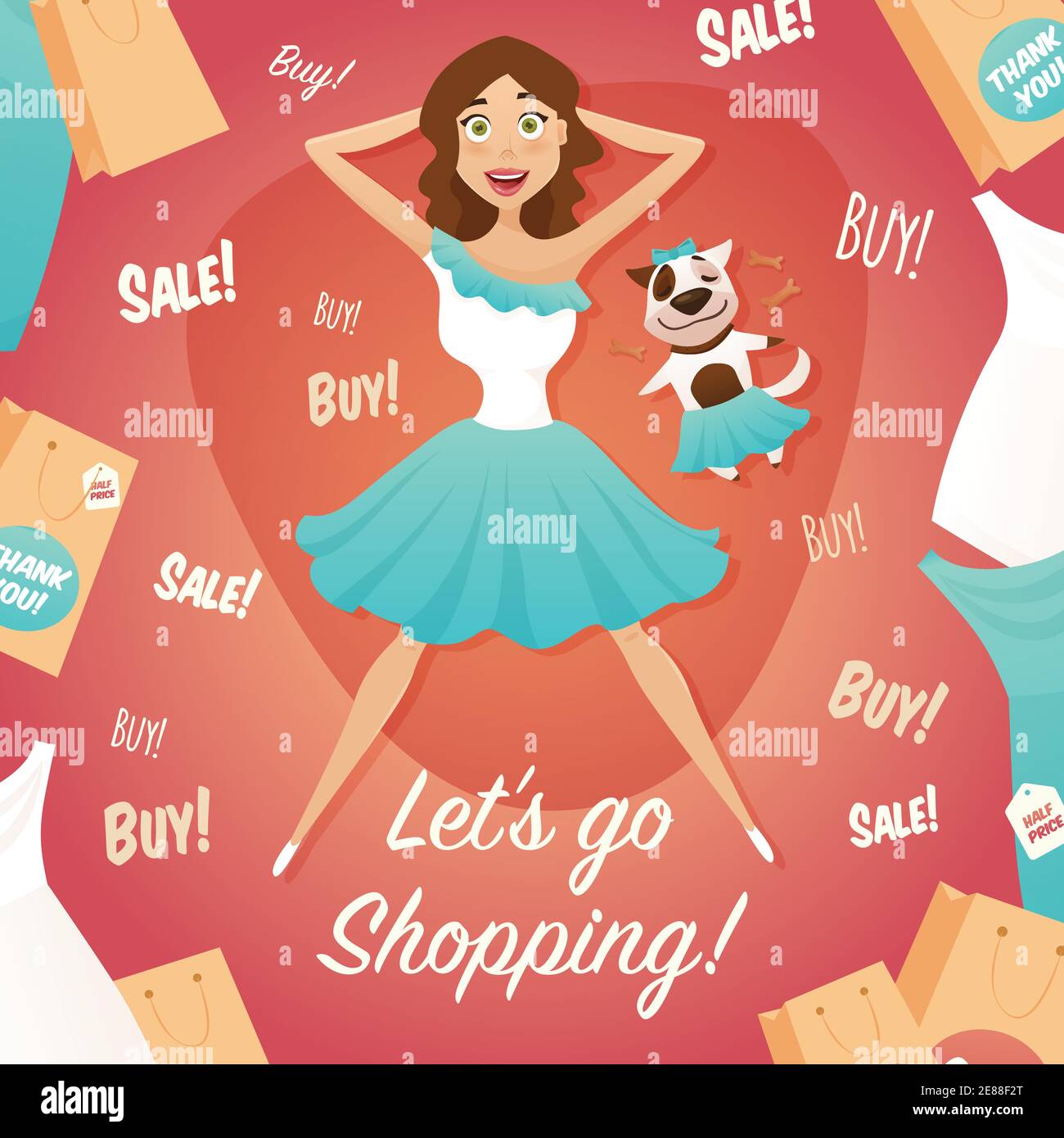 Department store big seasonal sale advertisement poster with vintage ...