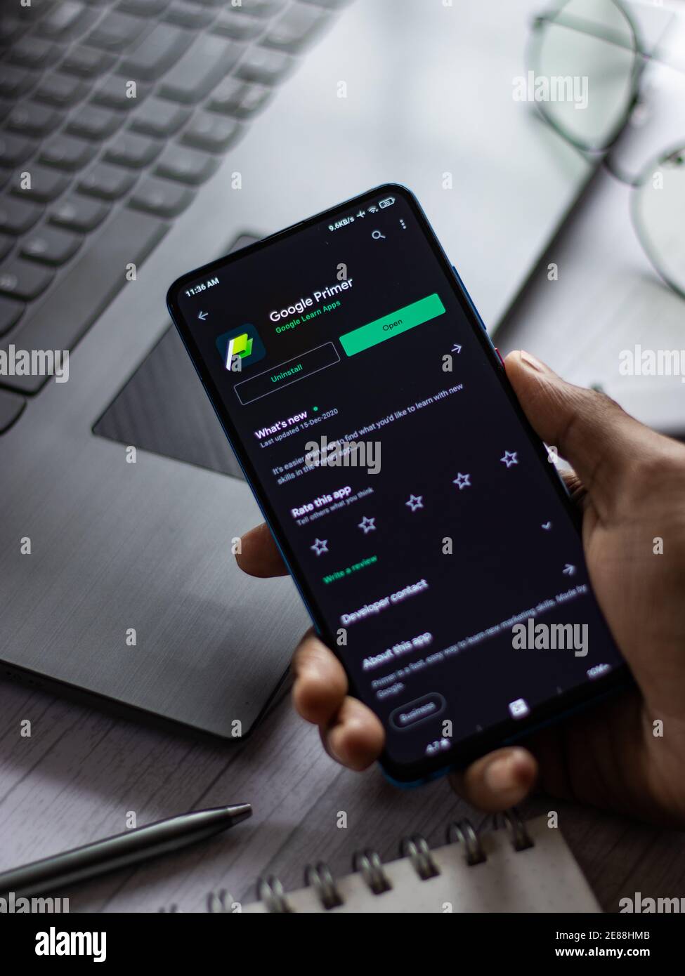 Assam, india - January 31, 2021 : Google Primer logo on phone screen ...