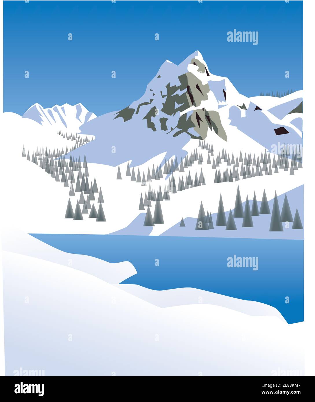 Pristine snow Stock Vector Images - Alamy