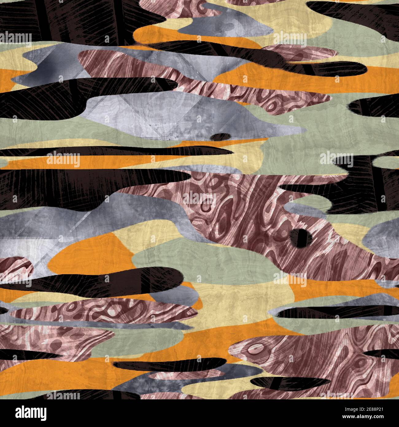 Seamless collage in camo shapes vivid montage Stock Photo - Alamy