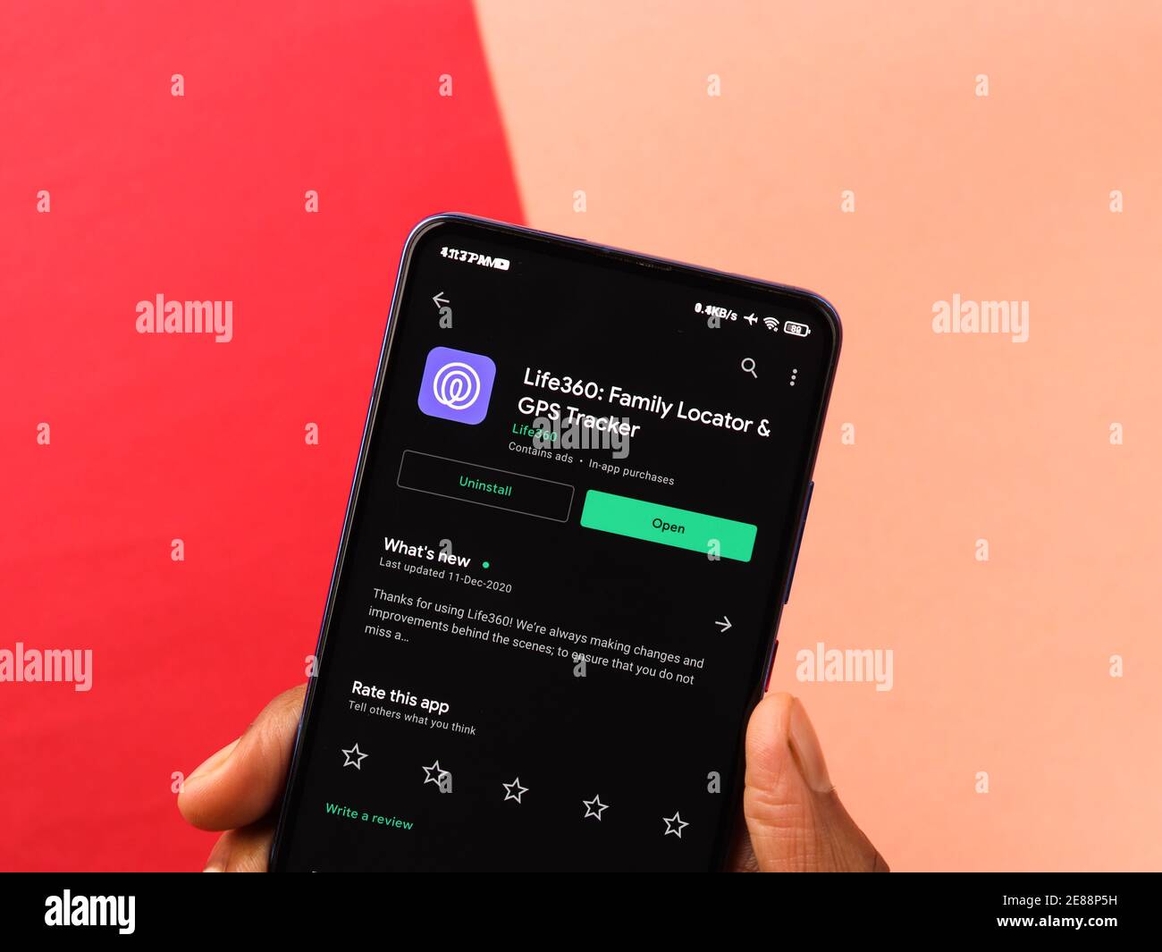 Assam, india - January 31, 2021 : Life360 logo on phone screen stock ...