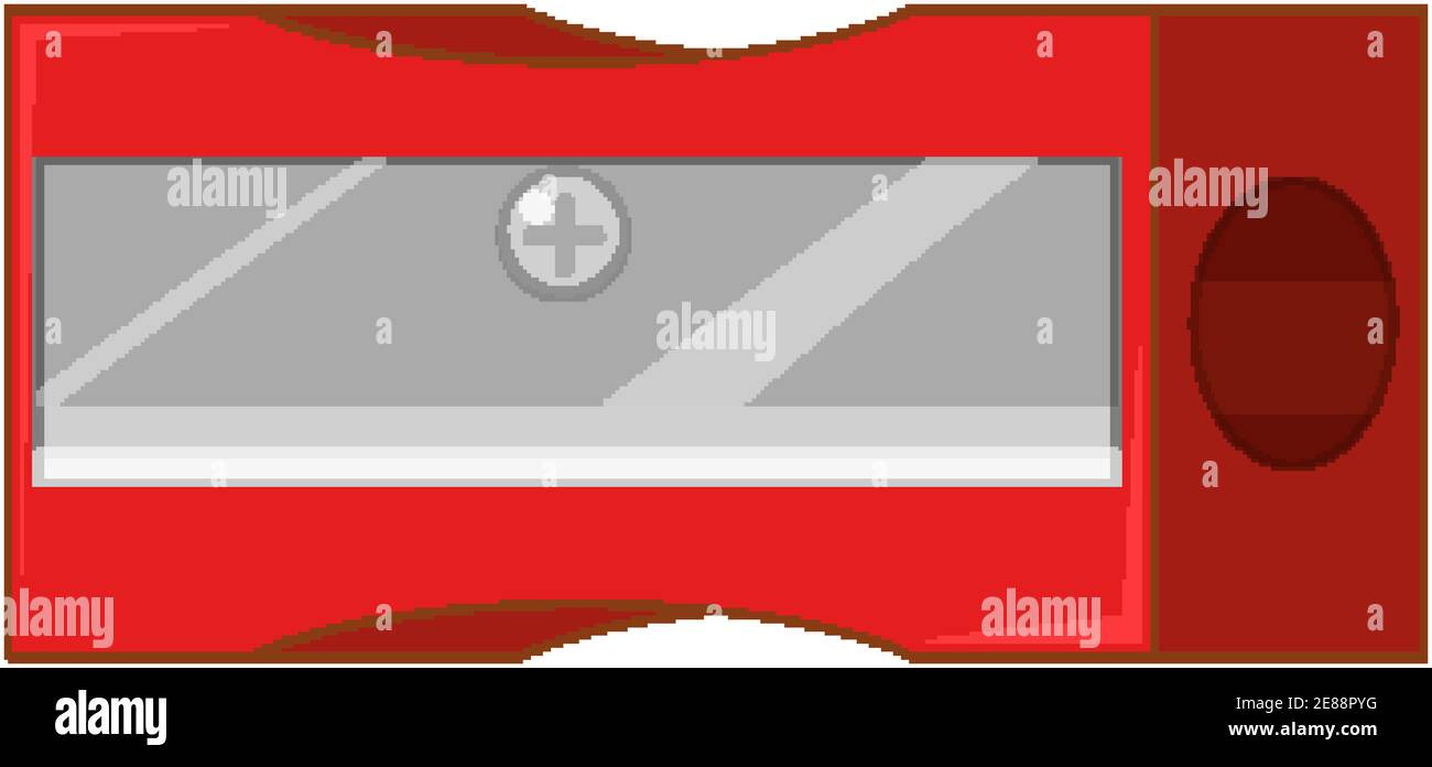 Simple pencil sharpener on white background illustration Stock Vector ...