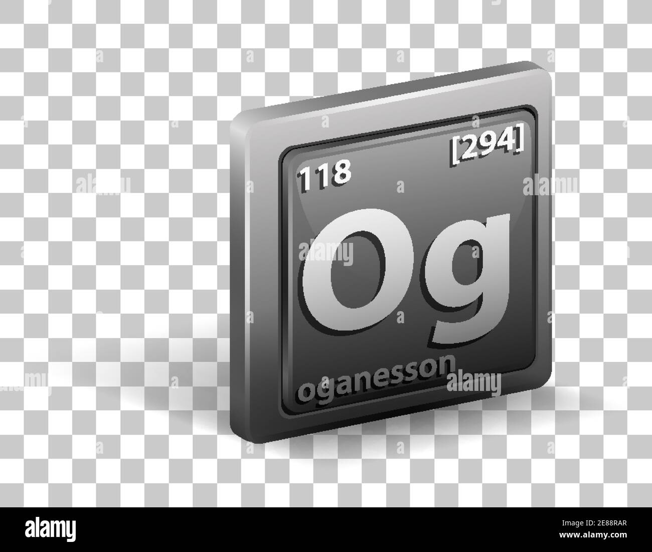 Oganesson chemical element. Chemical symbol with atomic number and ...