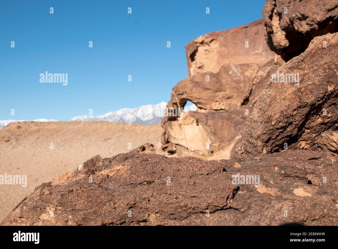 The Volcanic Tablelands sit north of Bishop in Inyo County, CA, USA ...