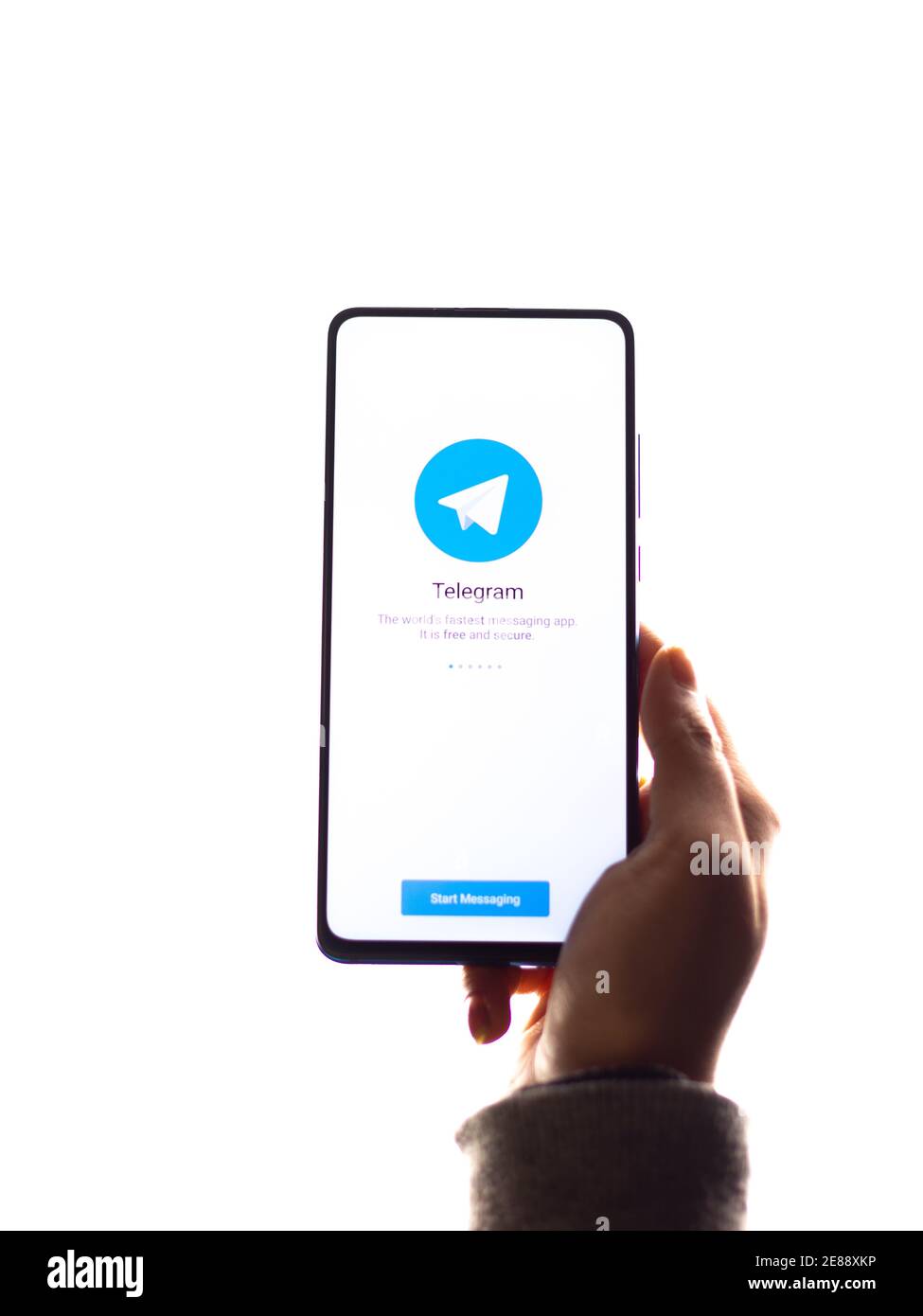 Telegram logo Cut Out Stock Images & Pictures - Alamy