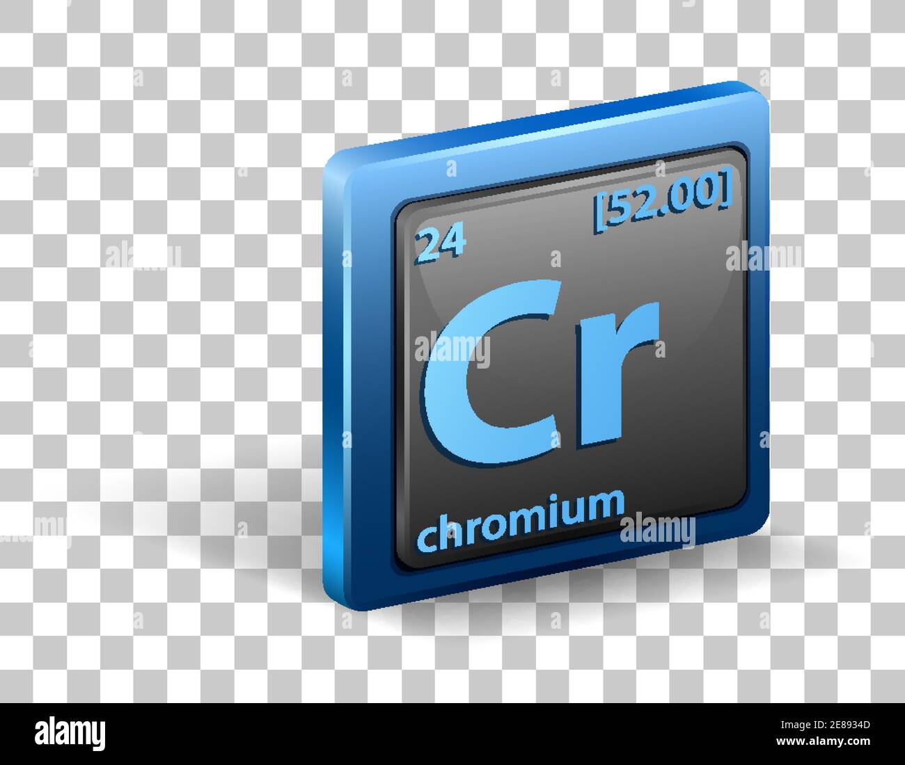 Chromiumchemical element. Chemical symbol with atomic number and atomic ...