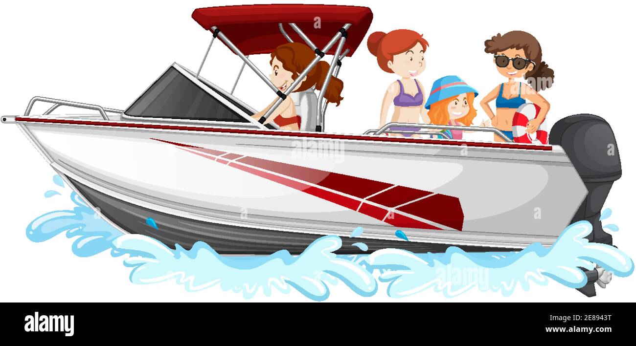 Girl driving speedboat hi-res stock photography and images - Alamy