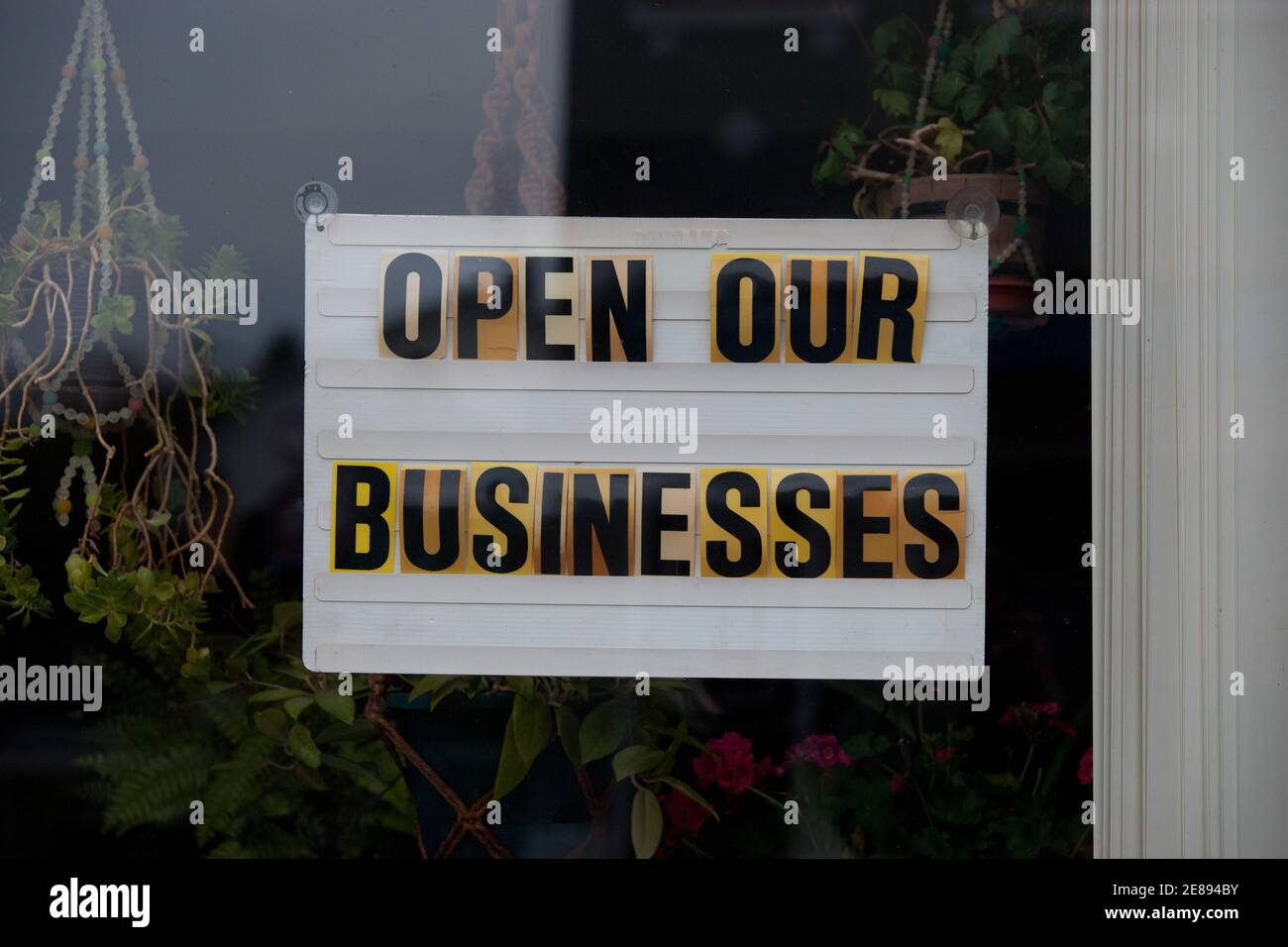 Open Our Businesses Stock Photo - Alamy