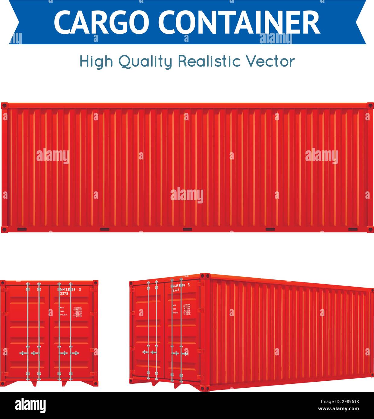 Cargo on dock from container ship Stock Vector Images - Alamy