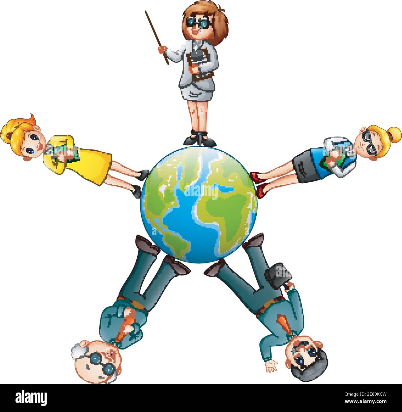 Group of men standing around Stock Vector Images - Alamy