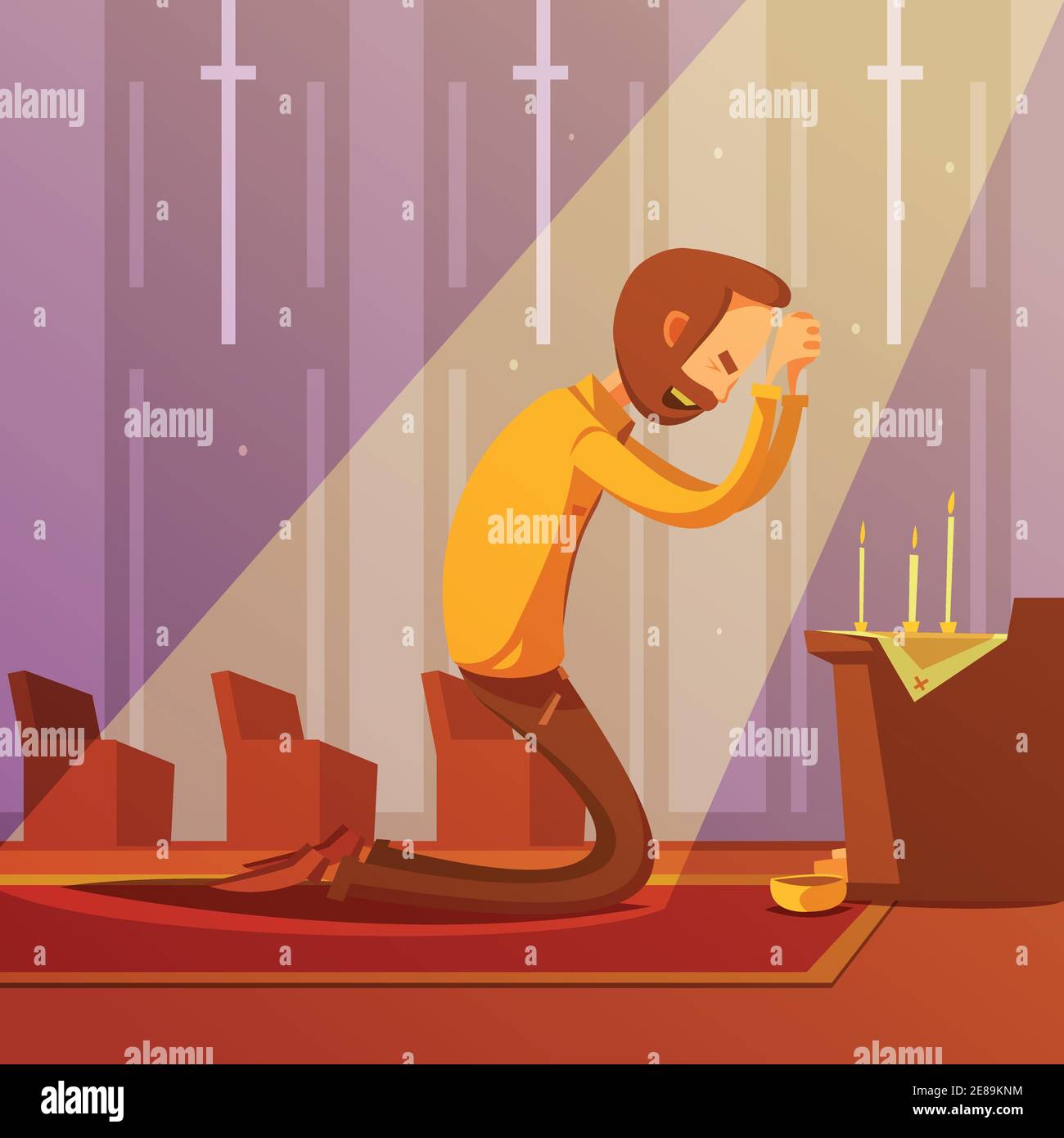 Prayers on the altar Stock Vector Images - Alamy