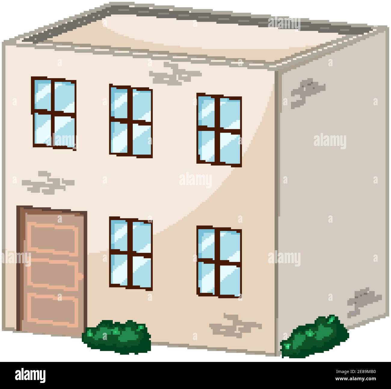 A building isolated on white background illustration Stock Vector Image ...