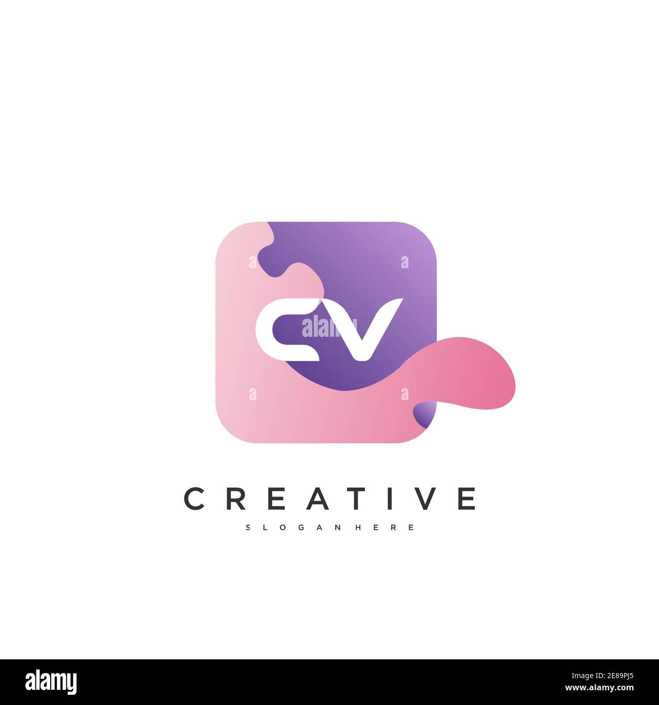 Cv logo design Stock Vector Images - Alamy