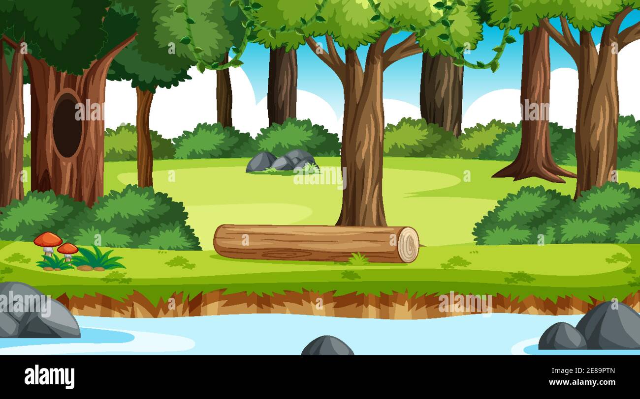 Nature outdoor forest background illustration Stock Vector Image & Art ...