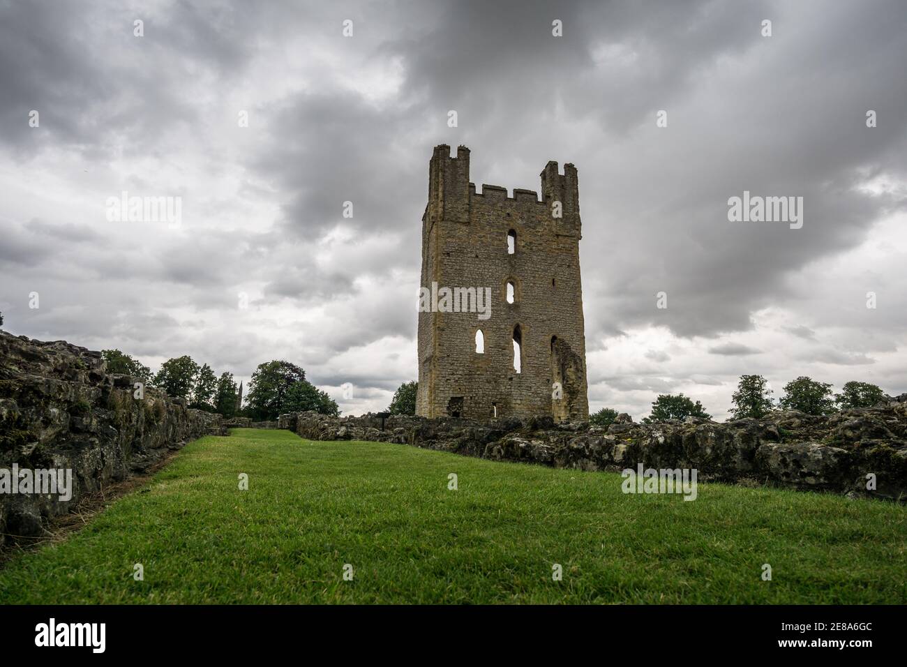 Remains of the East Tower of Helmsley Castle, North Yorkshire, England ...
