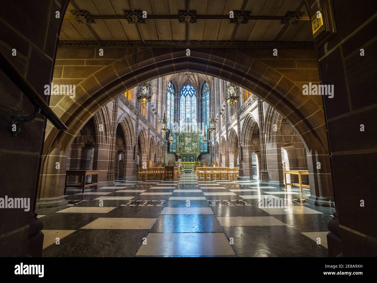 The grand, ornate gothic revival interior of the Lady Chapel in ...