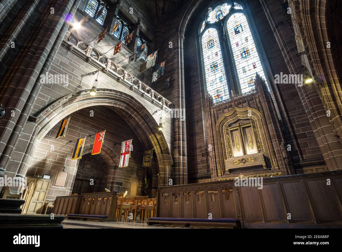 The War Memorial Chapel inside Liverpool Anglican cathedral, Merseyside ...