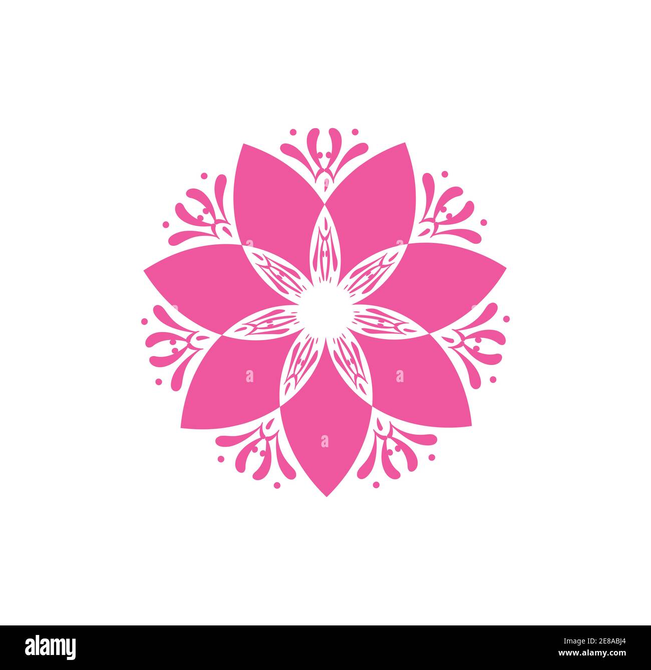 Pink flower illustration Stock Vector Images - Alamy