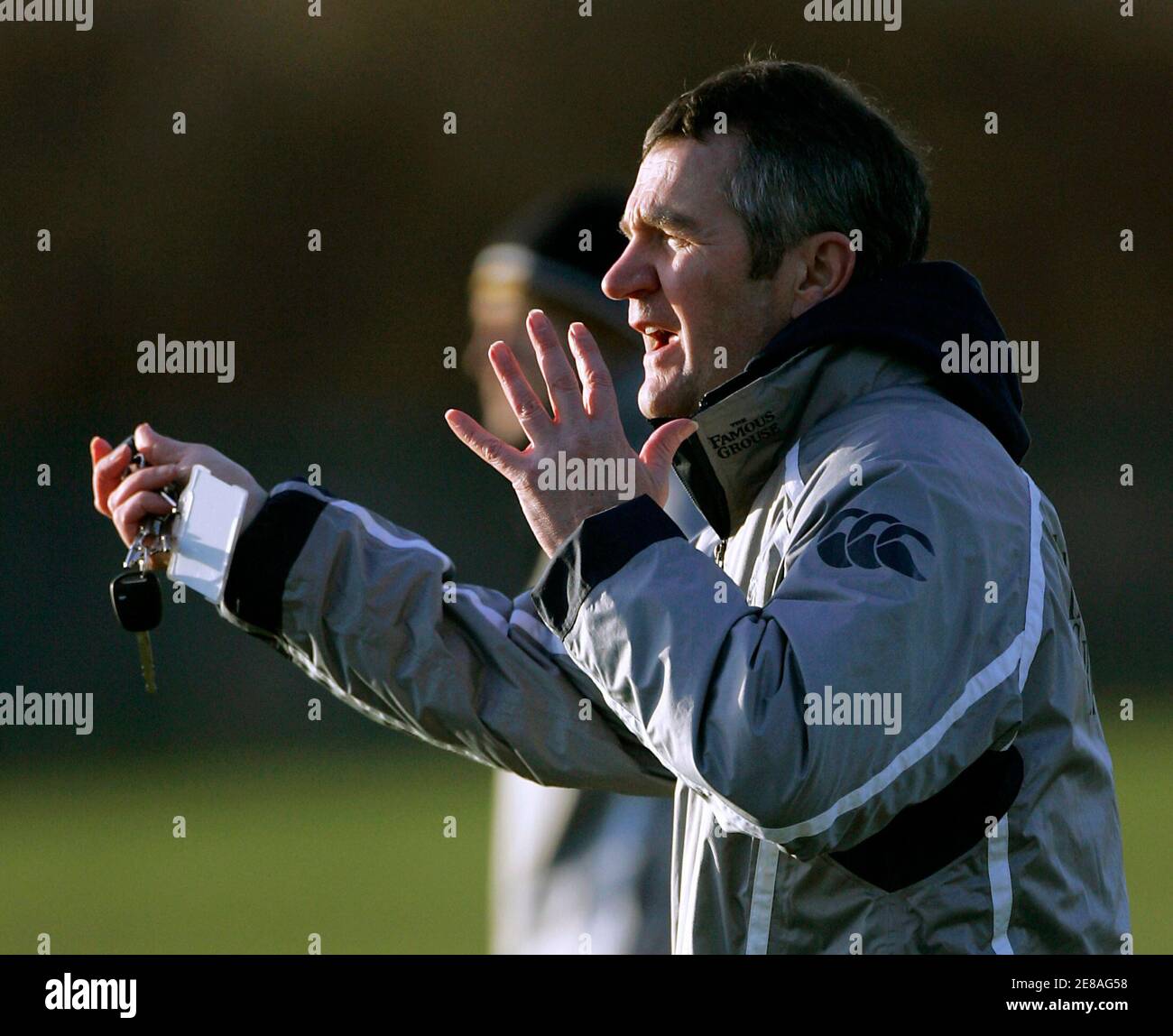 Scotland head coach frank during training session at murrayfield hi-res ...